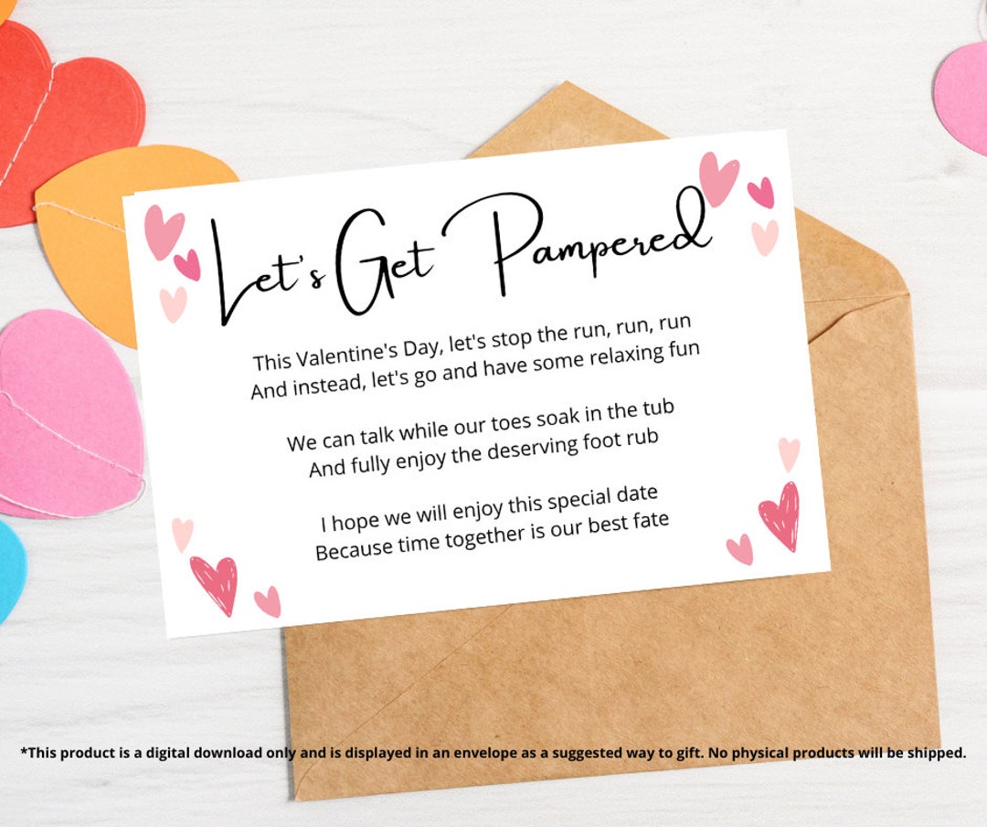 Pedicure Gift Idea | Experience Gift | Printable Digital Poem ...