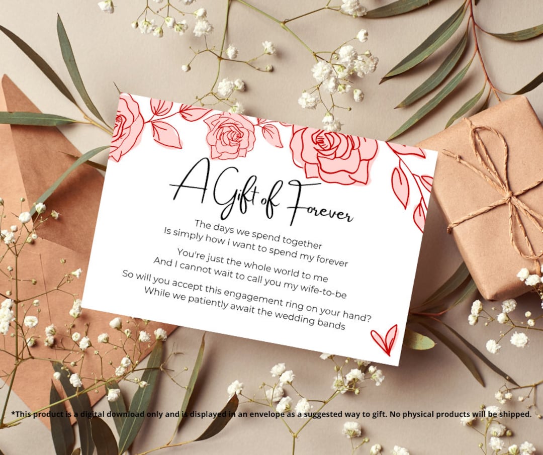 Proposal | Engagement Idea | Printable Digital Poem | Adventure Gift ...