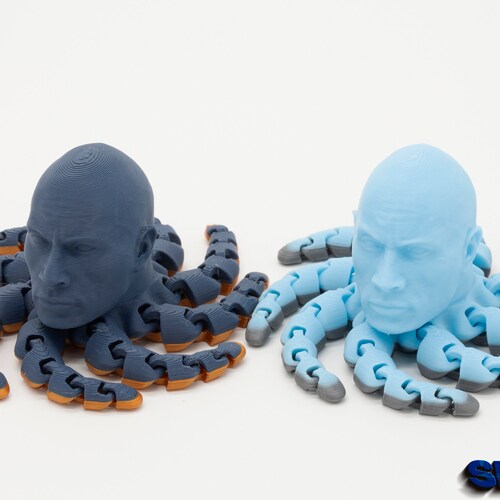 3D Printed Rocktopus the Rock Articulated Fidget Dwayne - Etsy