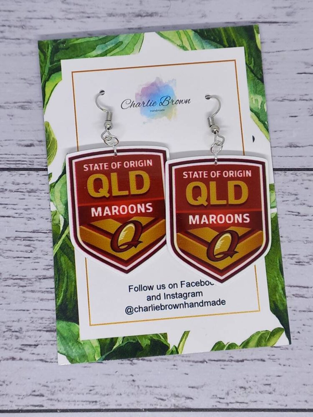 State of Origin QLD Queensland NRL Earrings - Etsy