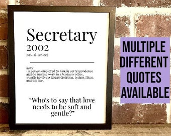 Secretary Poster - Etsy UK