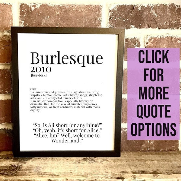 Burlesque Poster - Etsy UK
