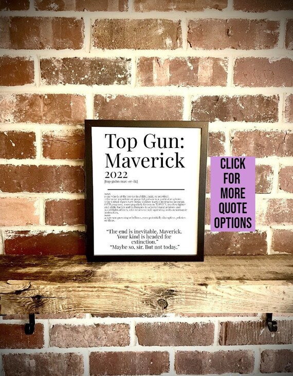 Top Gun: Maverick 2022 Dictionary Description Quote Movie - Etsy