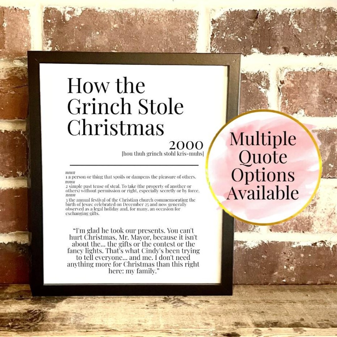 How the Grinch Stole Christmas 2000 Dictionary Description Quote Movie ...