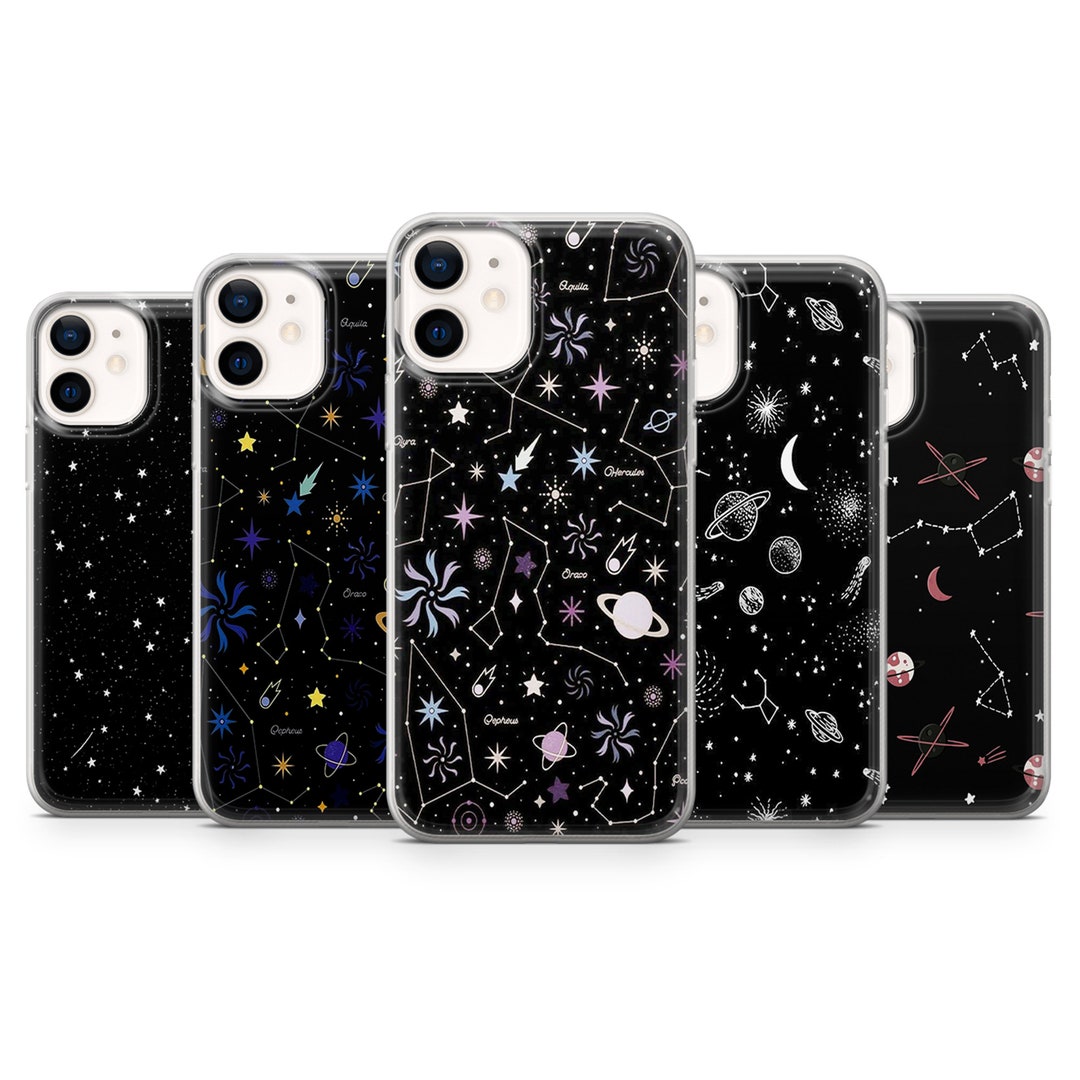 Planet Phone Case Moon Star Cover for iPhone 14pro, 13, 12, 11, XR, 7 ...