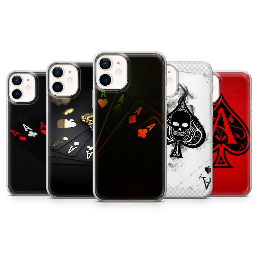 Poker Phone Case, Vintage Playing Card Ace Cover for iPhone 14pro, 13 ...