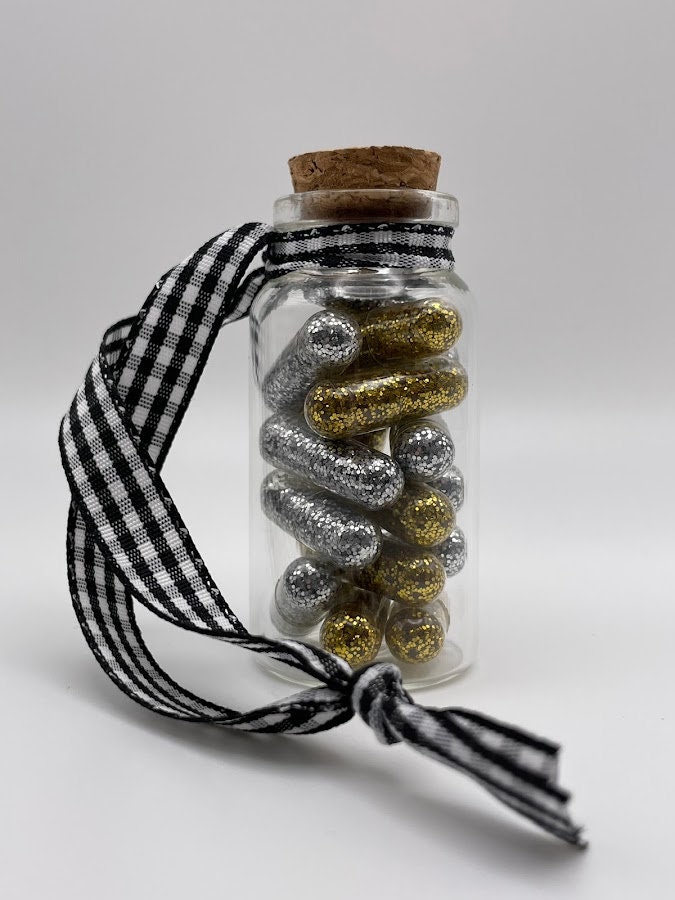 Glitter Medicine Capsule Ornament - Etsy