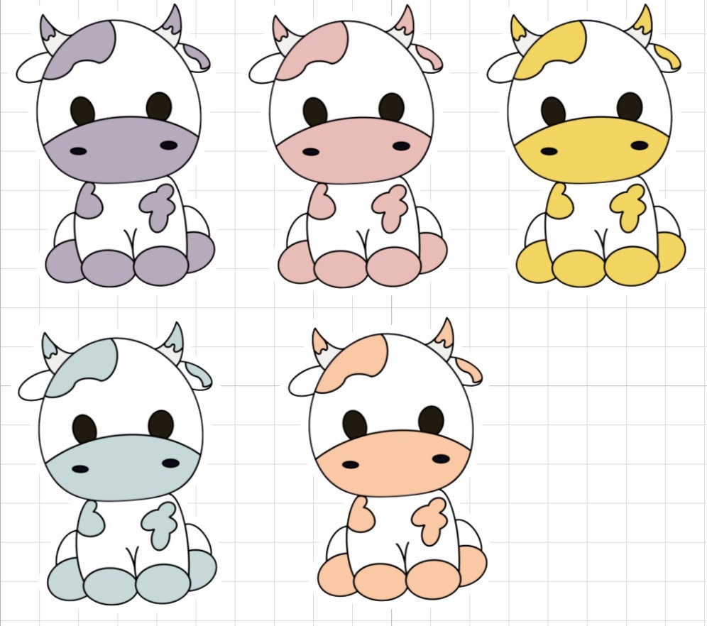 Cow bestie stickers - Etsy México