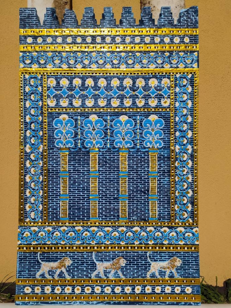 Ishtar Gate Replica Wall Art Panel: Striding Lion, Nebuchadnezzar Decor ...