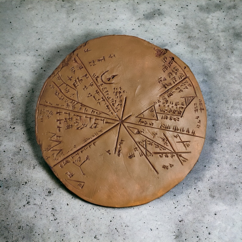 Sumerian Star Map Replica, Asteroid Impact Record, 19cm Astrological ...
