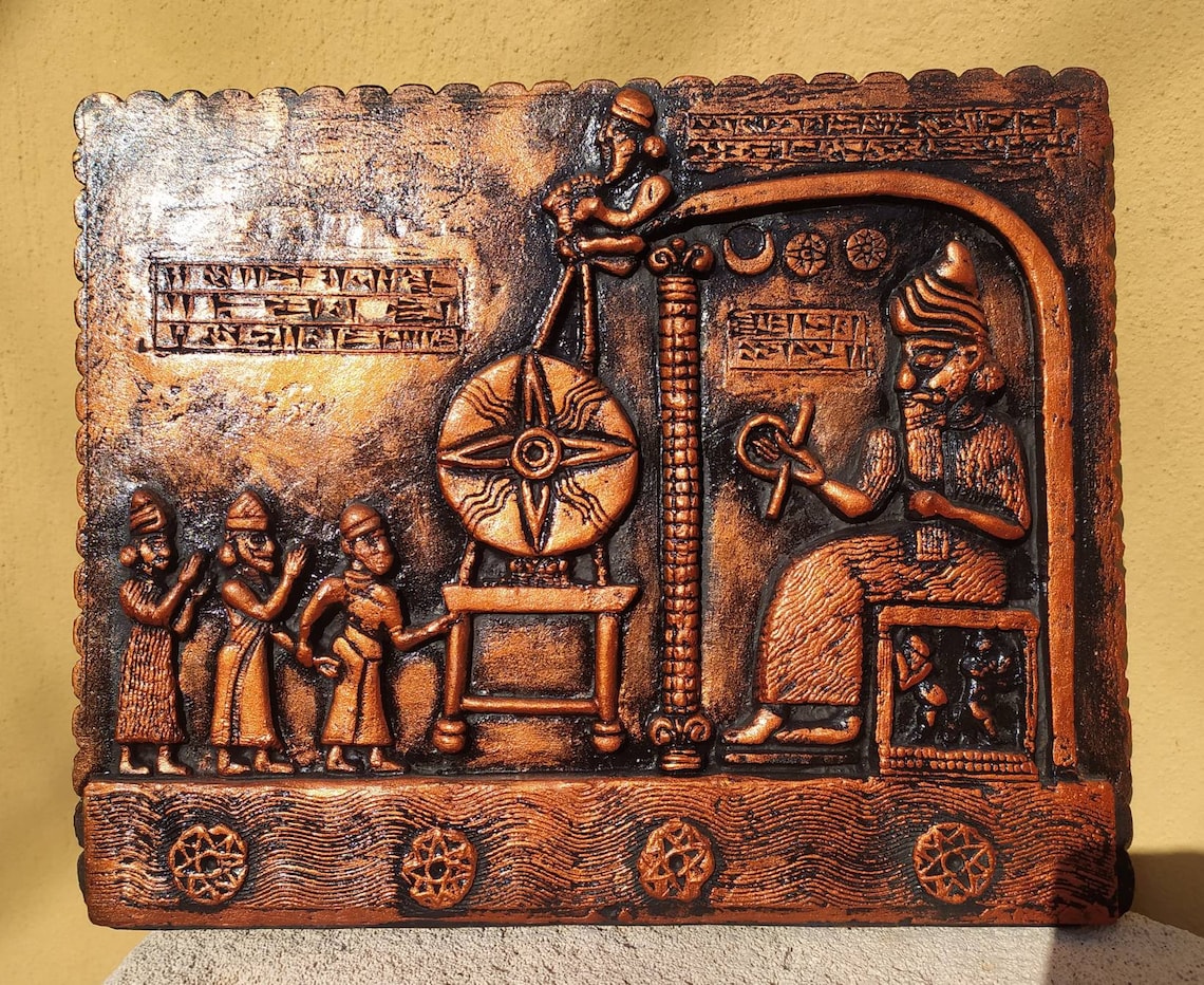 Utu Shamash Tablet/shamash Sun God Replica Tablet / Hanukkah / - Etsy