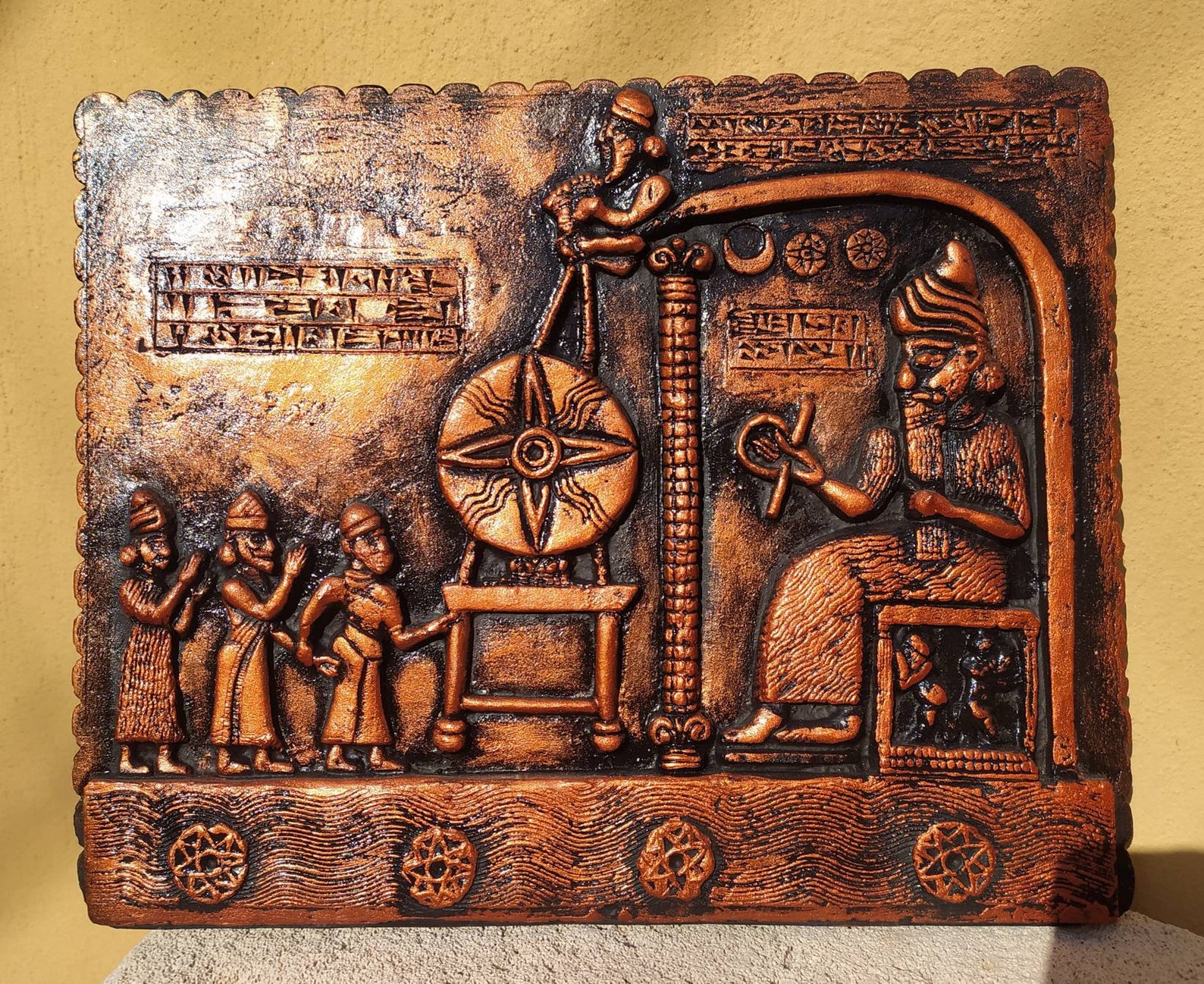 Utu Shamash Tablet/shamash Sun God Replica Tablet / Hanukkah / - Etsy