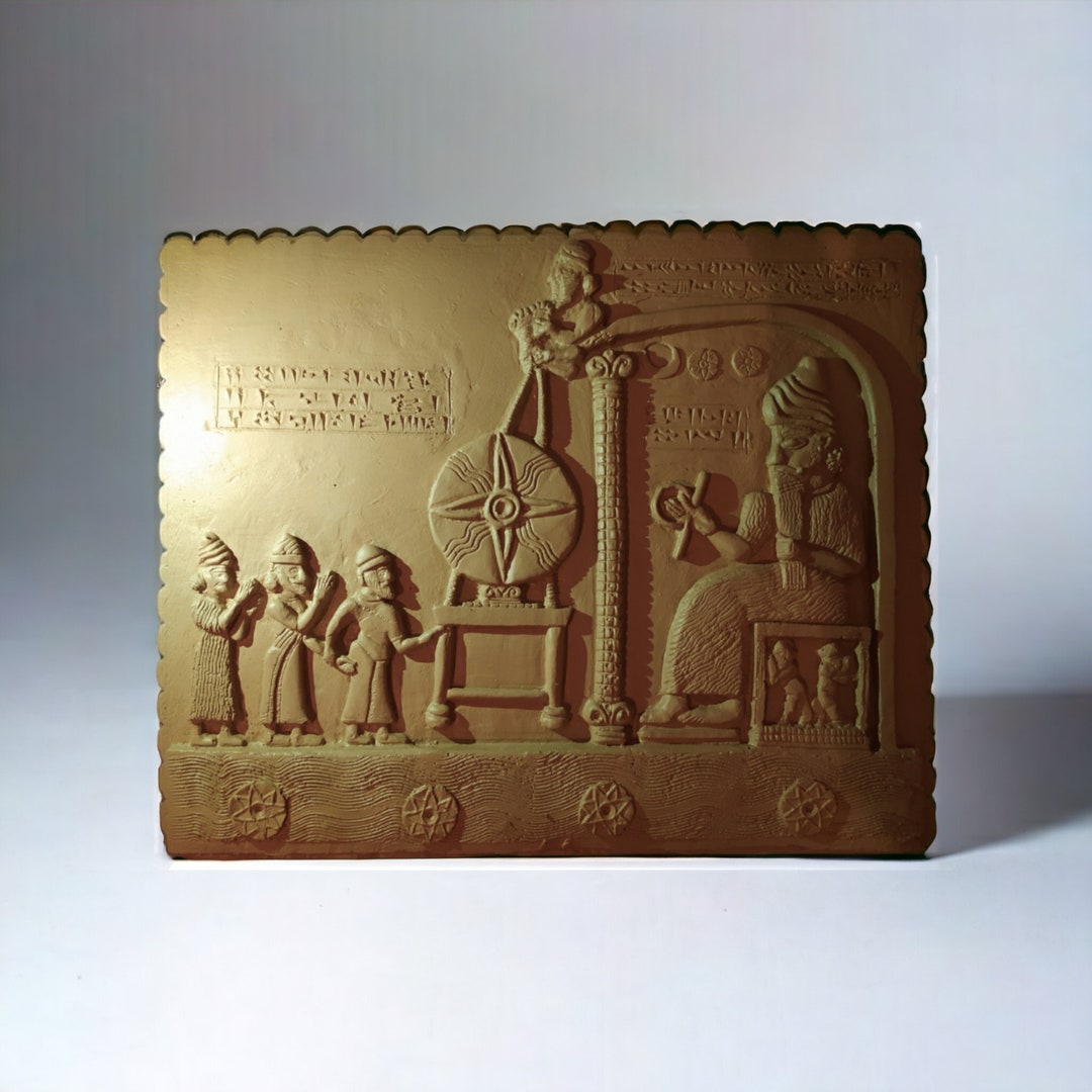 Utu Shamash Sun God Replica Tablet Gold/ Epic of Gilgamesh/annunaki ...