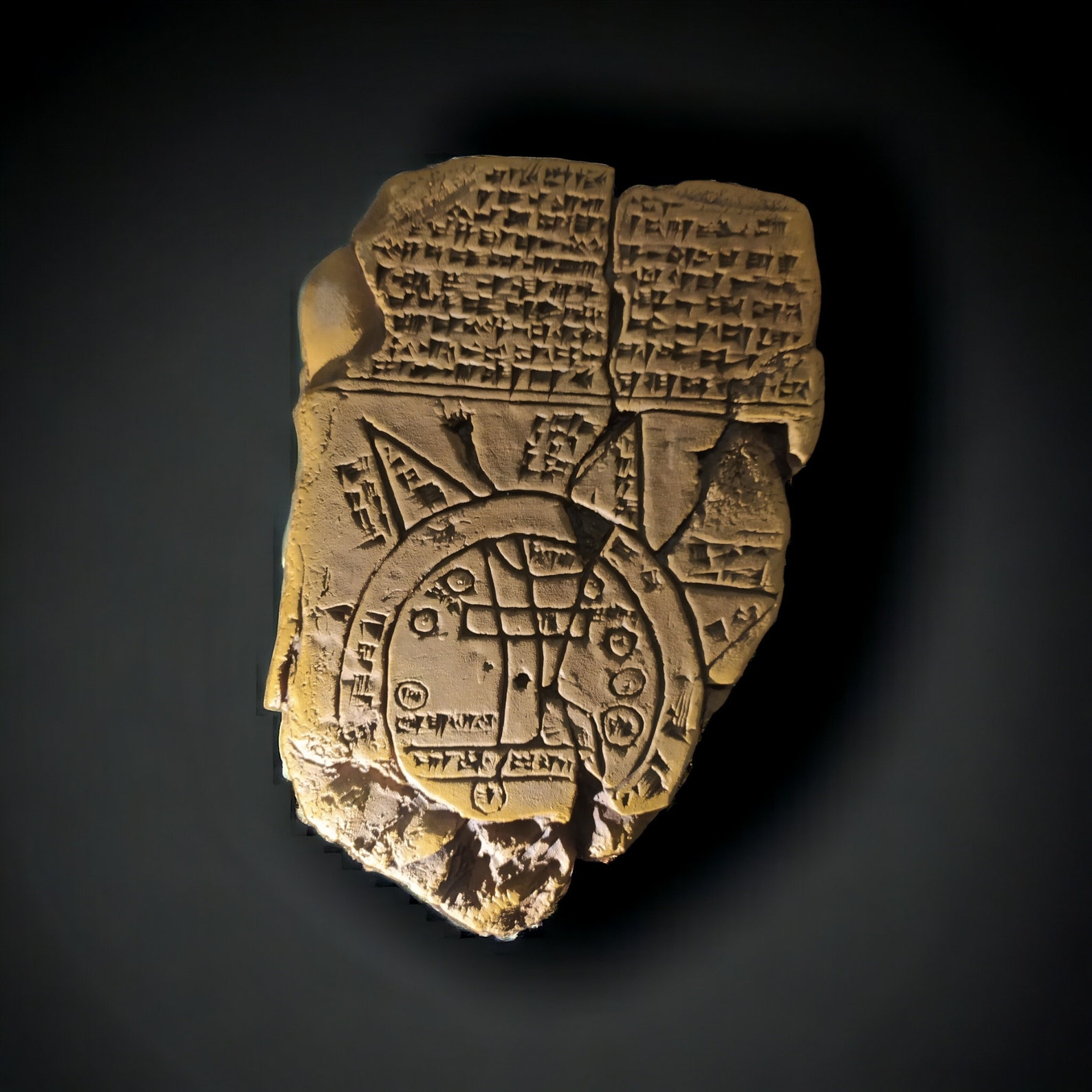 Babylonian Map of the World / Ancient Map Replica / Babylon Art ...