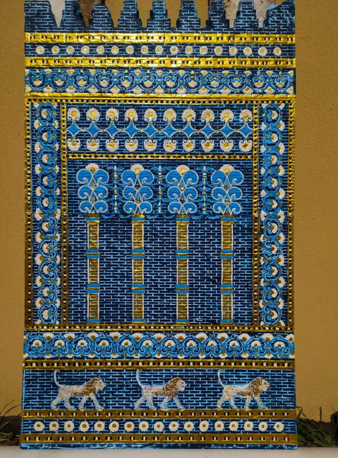 Ishtar Gate Replica Wall Art Panel: Striding Lion, Nebuchadnezzar Decor ...