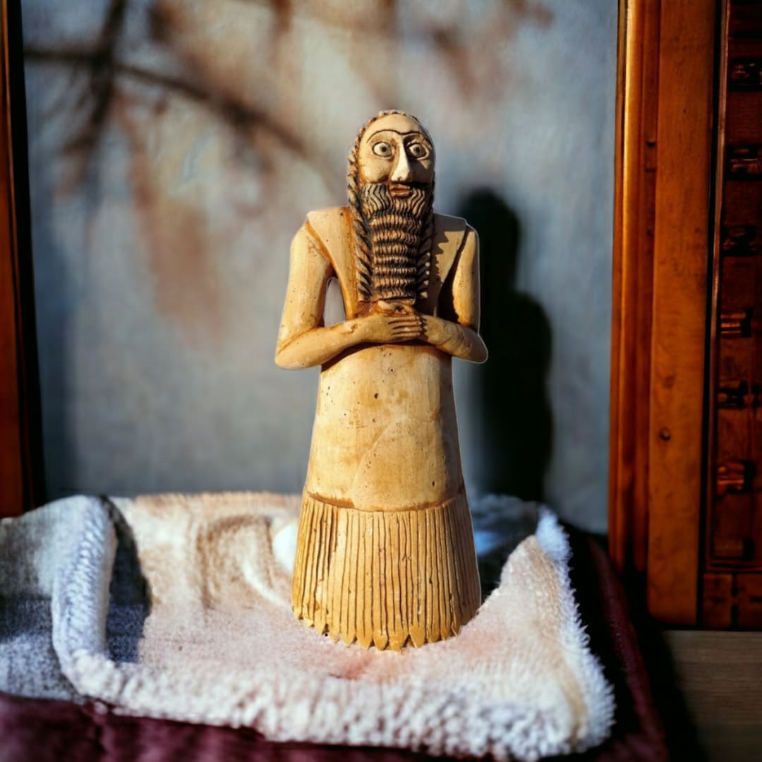 Sumerian Standing Male Worshiper Replica Statue ( 27cm)tell Asmar Hoard ...