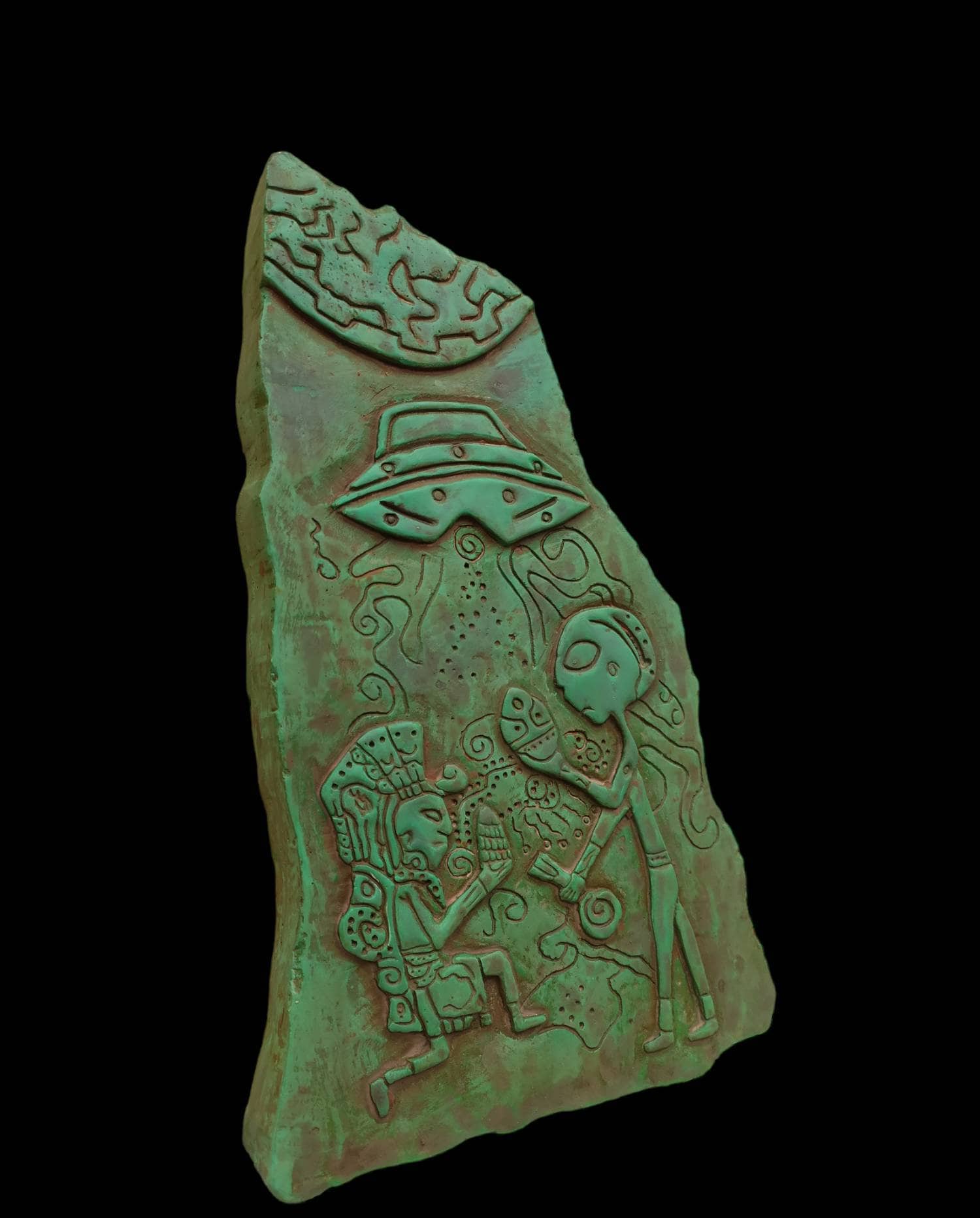 Ancient Alien/ufo Decoration/tablet/ Aztec/ Mayan - Etsy