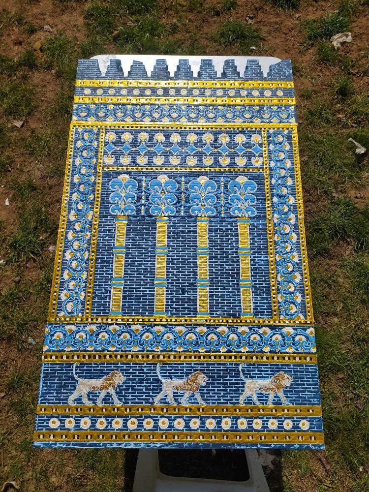 Ishtar Gate Replica Wall Art Panel: Striding Lion, Nebuchadnezzar Decor ...