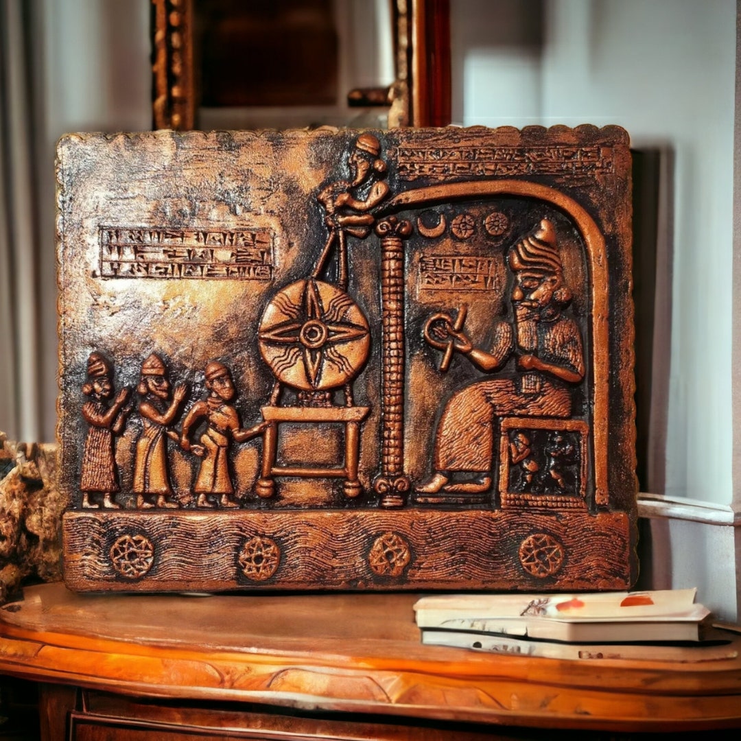 Utu Shamash Tablet/shamash Sun God Replica Tablet / Hanukkah / Menorah ...