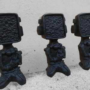 Qr Code Head Man Ancient Mayan Statue Replica Figurine - Etsy