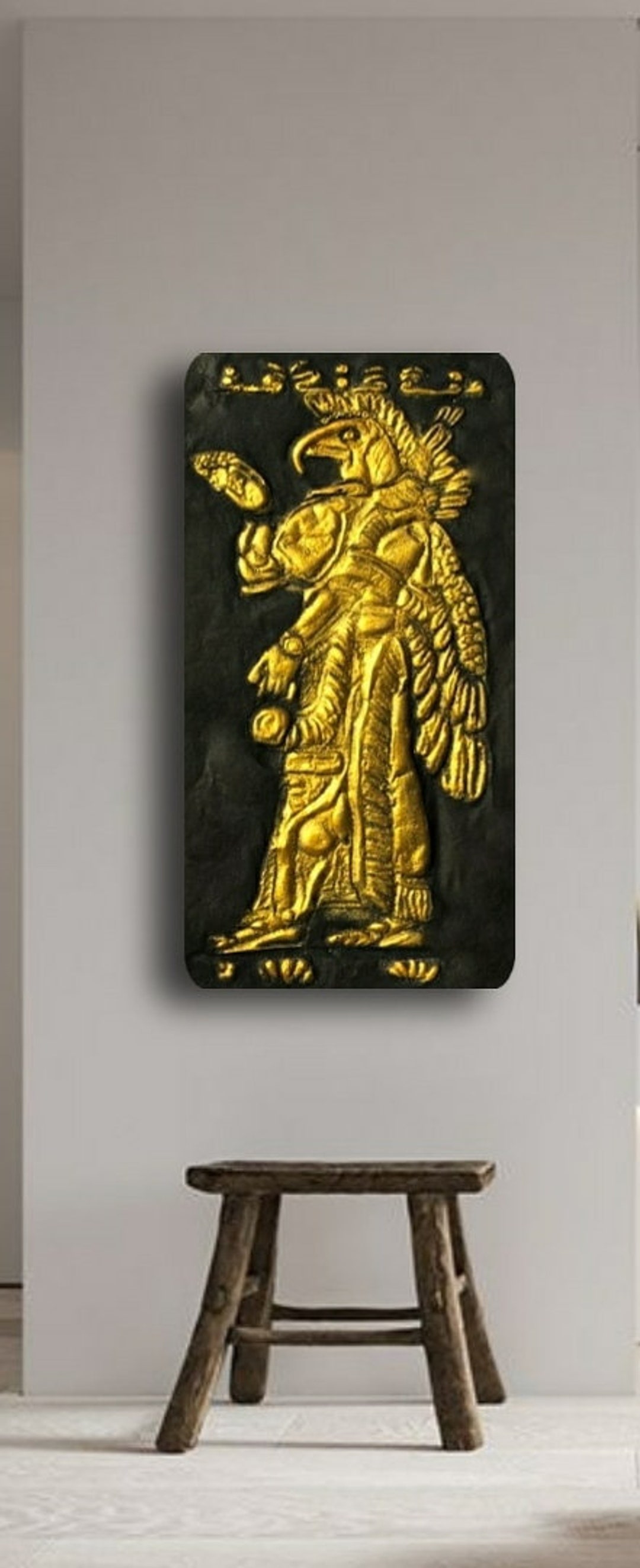 Nisroch - Assyrian Eagle God Eagle Headed Winged Geine,apkallu Wall Art ...