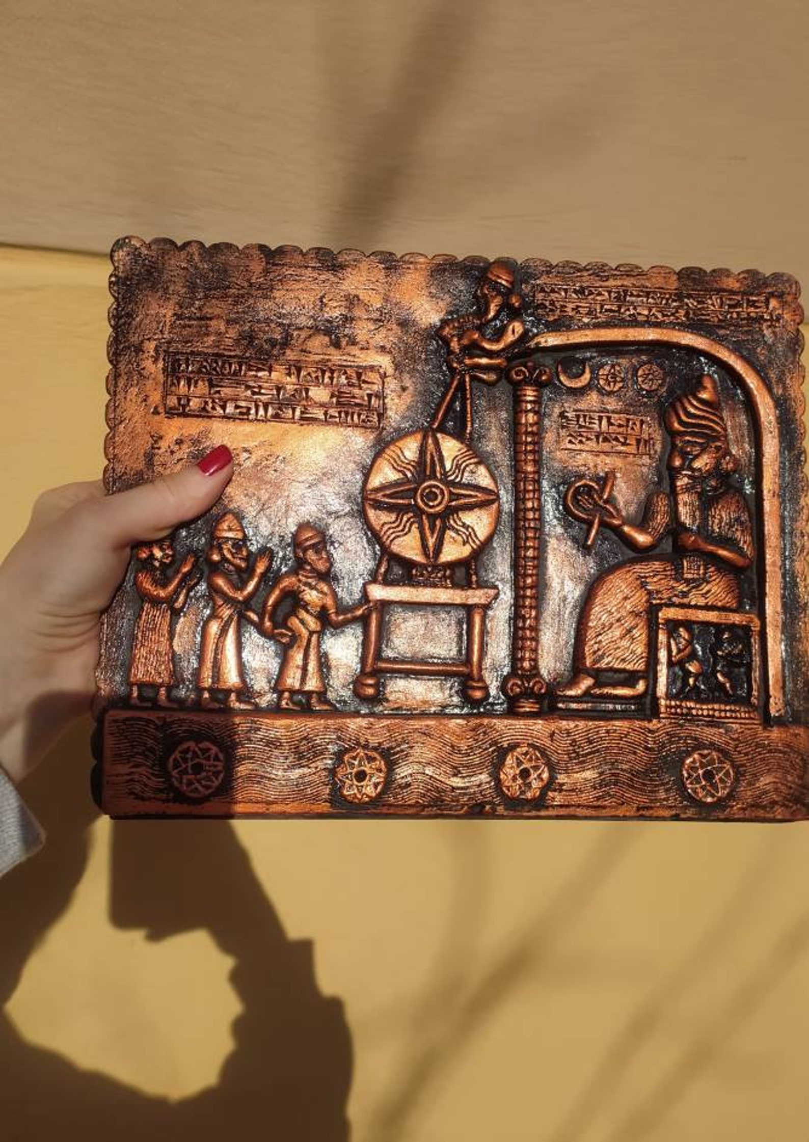 Utu Shamash Tablet/shamash Sun God Replica Tablet / Hanukkah / - Etsy