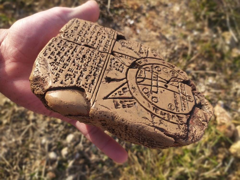 Babylonian Map of the World / Ancient Map Replica / Babylon Art ...