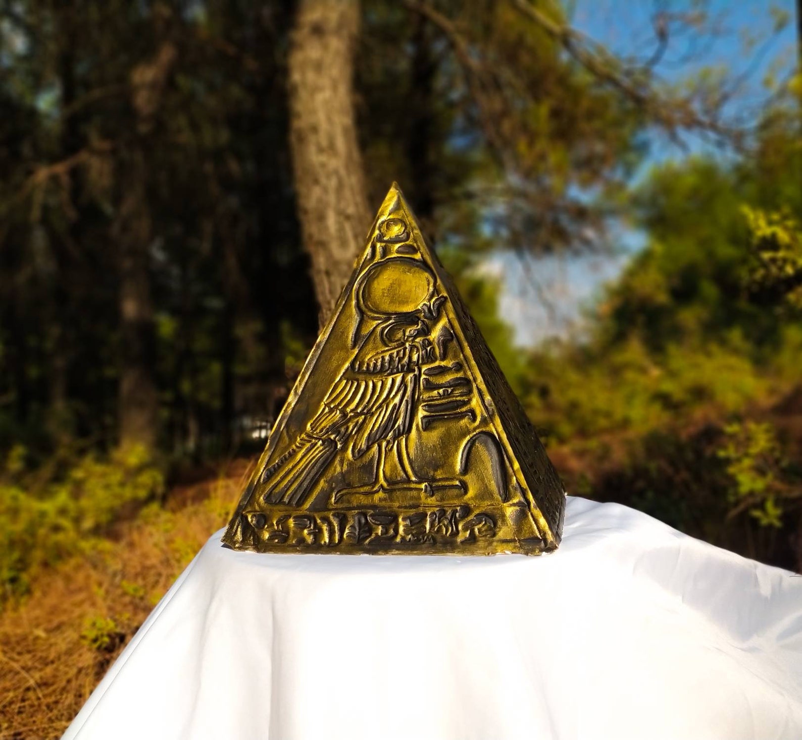 Benben Stone/egyptian Statue Pyramidramose Pyramidionhorus - Etsy