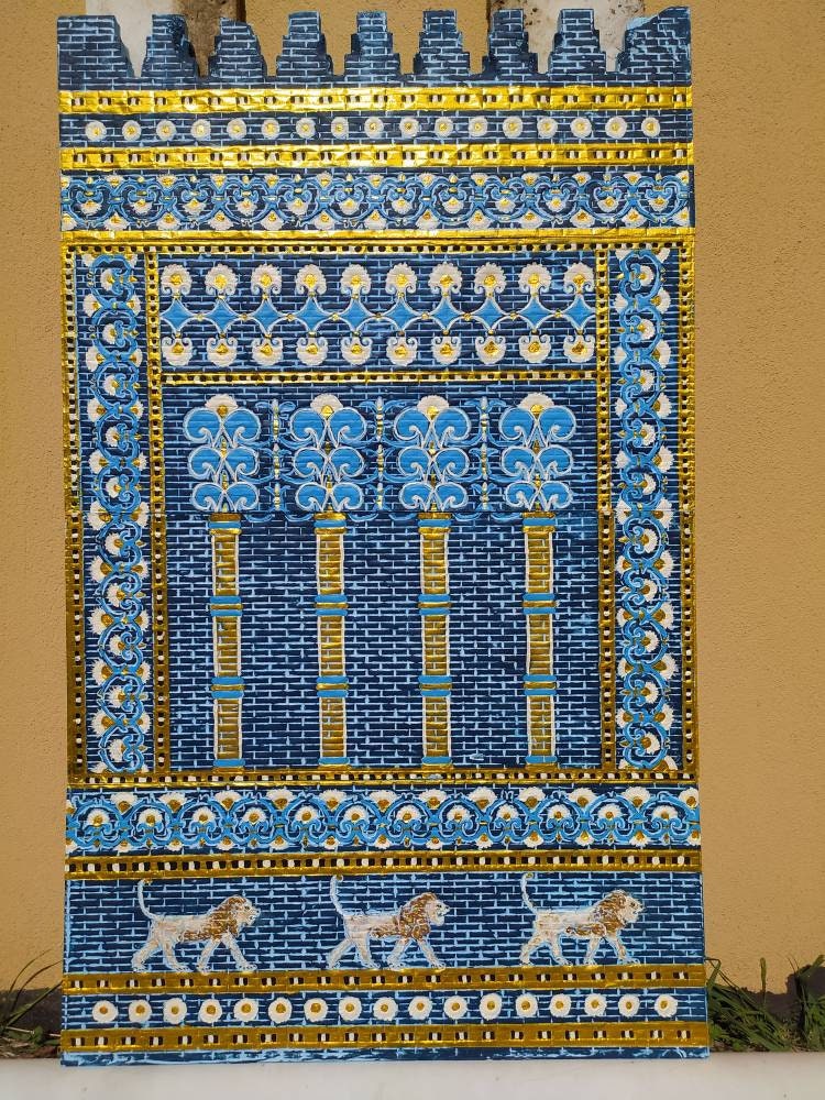 Ishtar Gate Replica Wall Art Panel: Striding Lion, Nebuchadnezzar Decor ...
