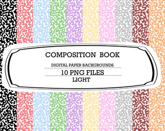 Composition Notebook Neon Digital Paper Backgrounds Image - Etsy