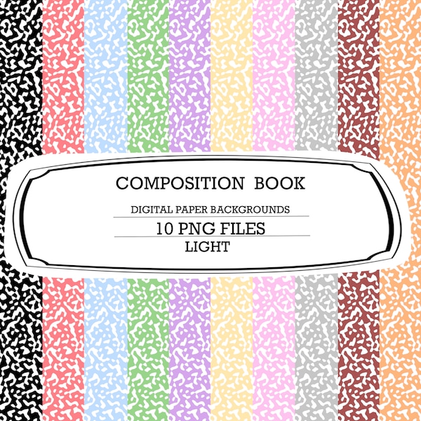 Composition Notebook Cover Png - Etsy