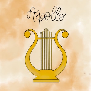 Apollo Art Print/ Greek God Art/ Greek Mythology Art/ Percy Jackson Art ...