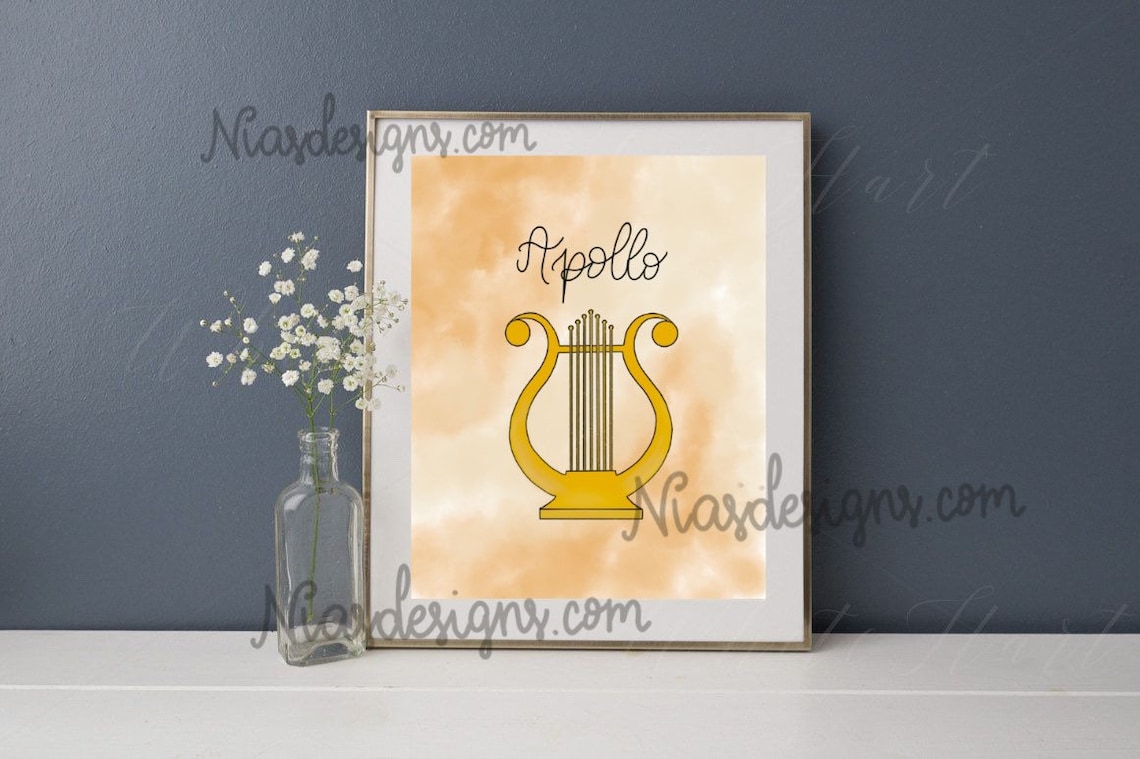 Apollo Art Print/ Greek God Art/ Greek Mythology Art/ Percy Jackson Art ...