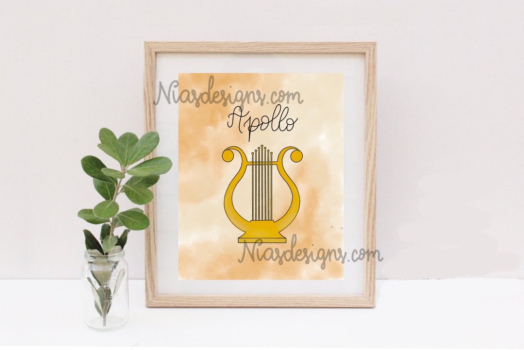 Apollo Art Print/ Greek God Art/ Greek Mythology Art/ Percy Jackson Art ...