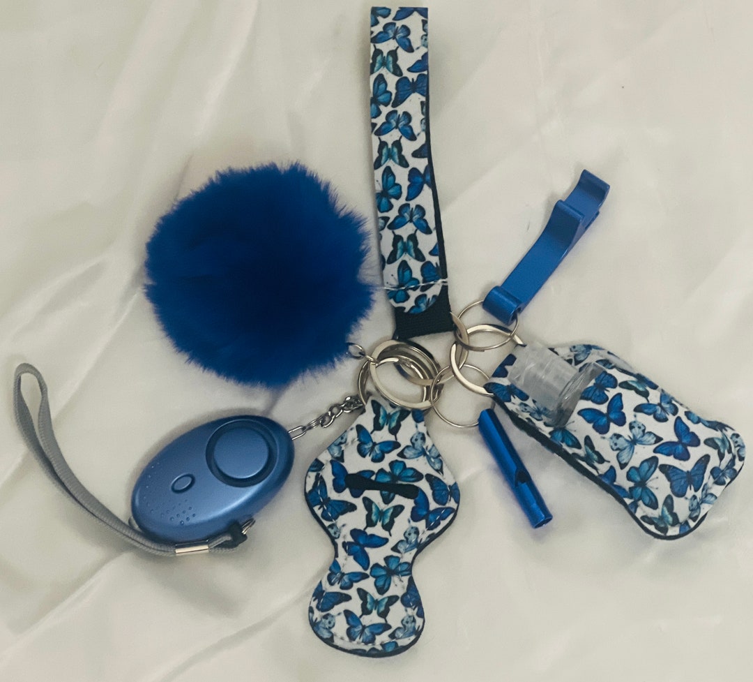 Beautiful Blue Butterfly 7 Piece Safety Keychain FREE GIFT - Etsy