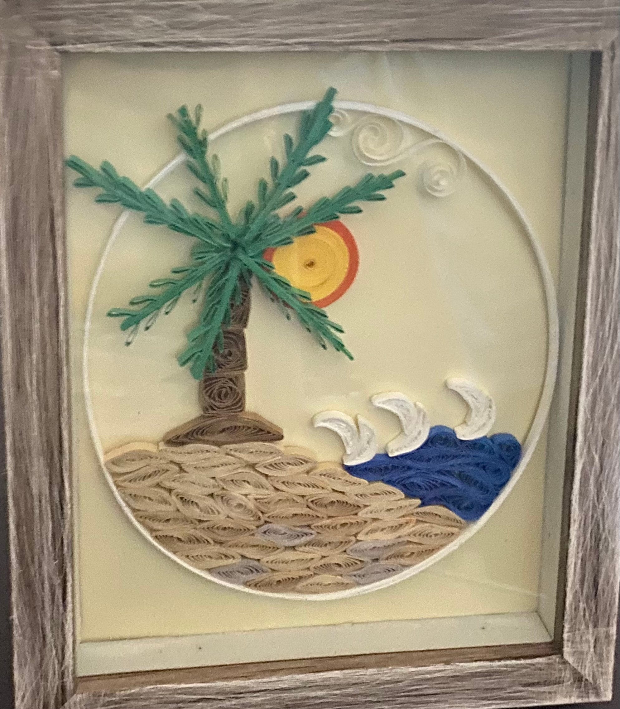 Hand Quilled Beach Scene - Etsy