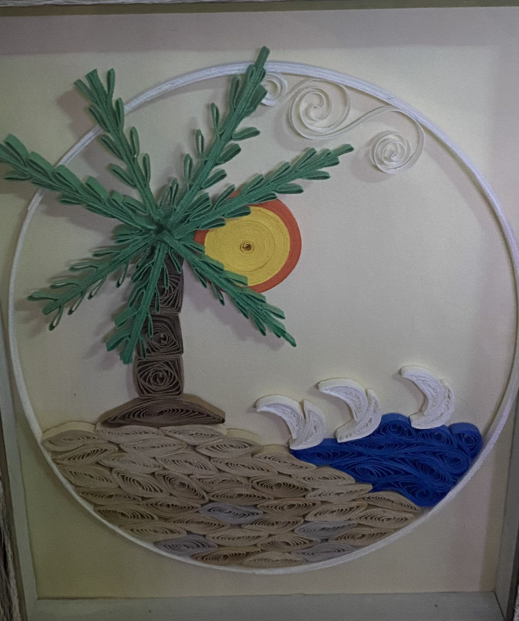 Hand Quilled Beach Scene - Etsy