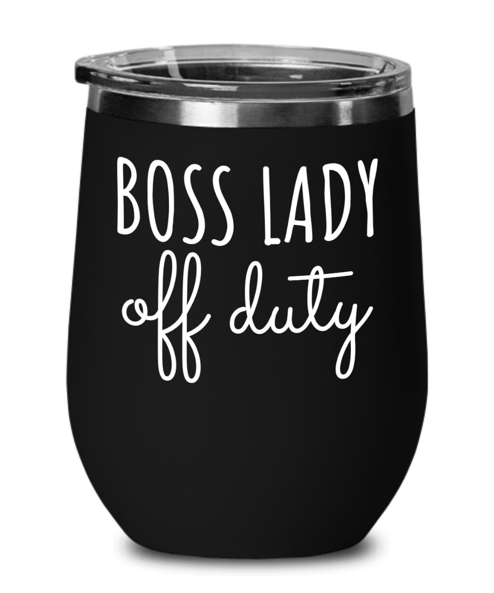 Boss Lady Wine Tumbler, Gag Gift for Boss, Boss Day Gift Idea, Boss ...