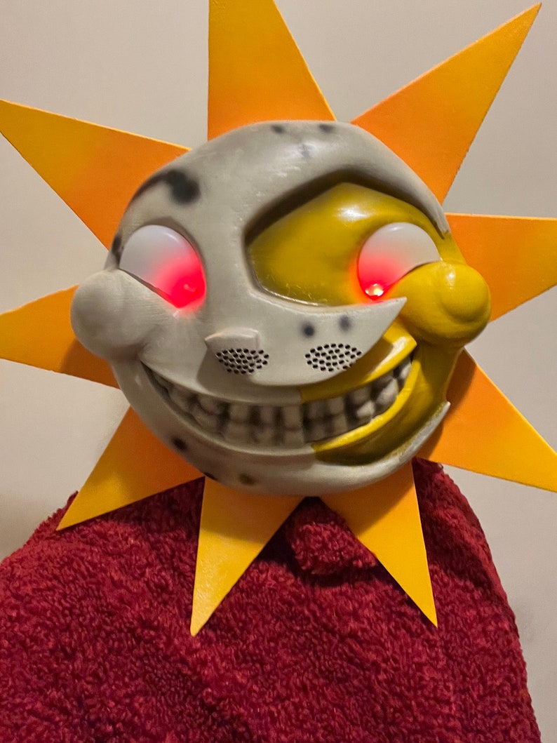 3d Printed Large Mask . Sundrop or Moondrop Fnaf Mask With Perfect ...