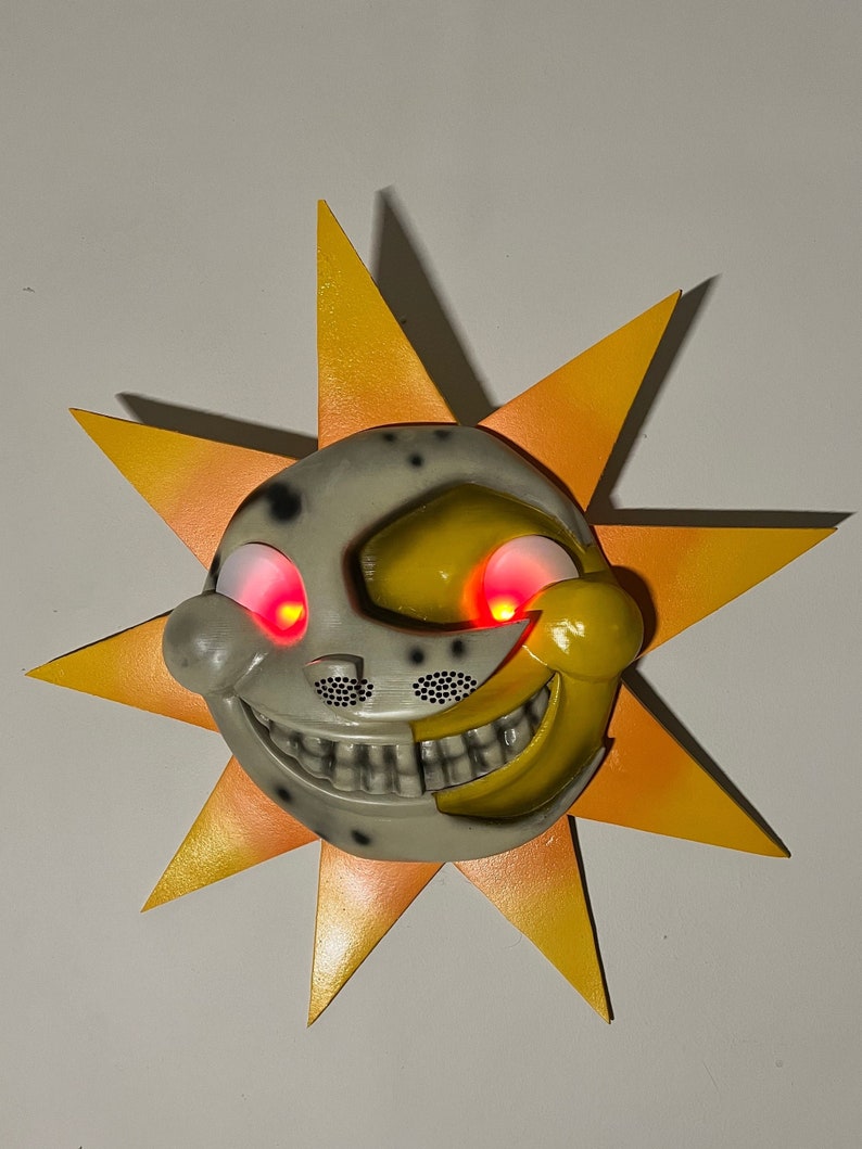 3d Printed Large Mask . Sundrop or Moondrop Fnaf Mask With Perfect ...