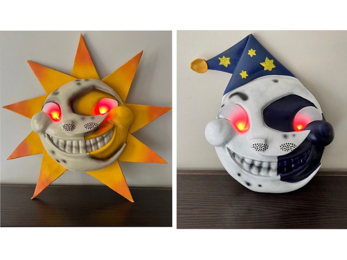 3d Printed Large Mask . Sundrop or Moondrop Fnaf Mask With - Etsy Israel