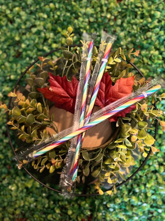 Starbucks Confetti Straws Rainbow Straws | Etsy
