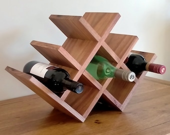 Natural Wood Wine Rack - Etsy