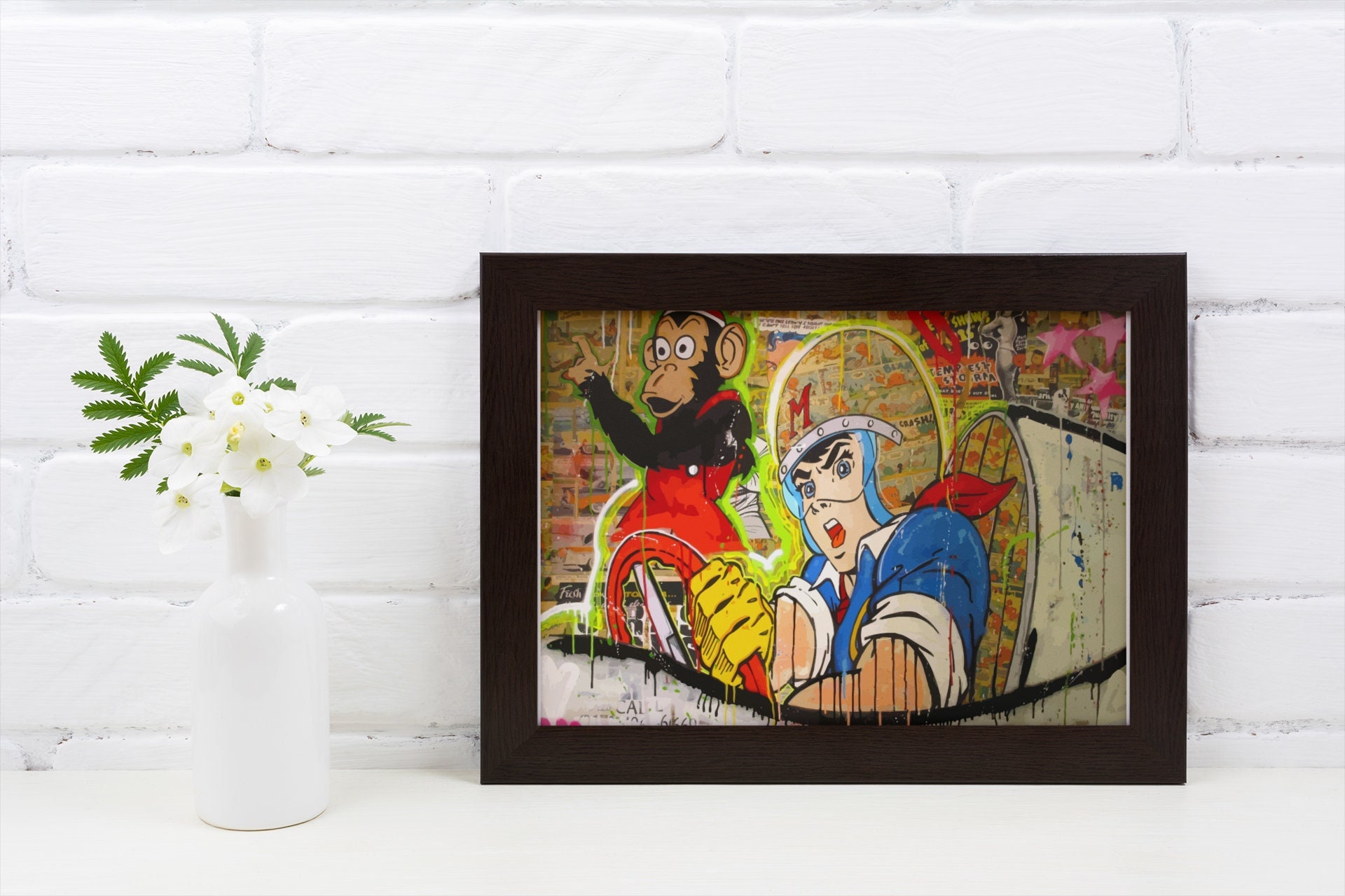 Speed Racer, Alec Monopoly Poster, Print, Canvas, Graffiti Painting ...