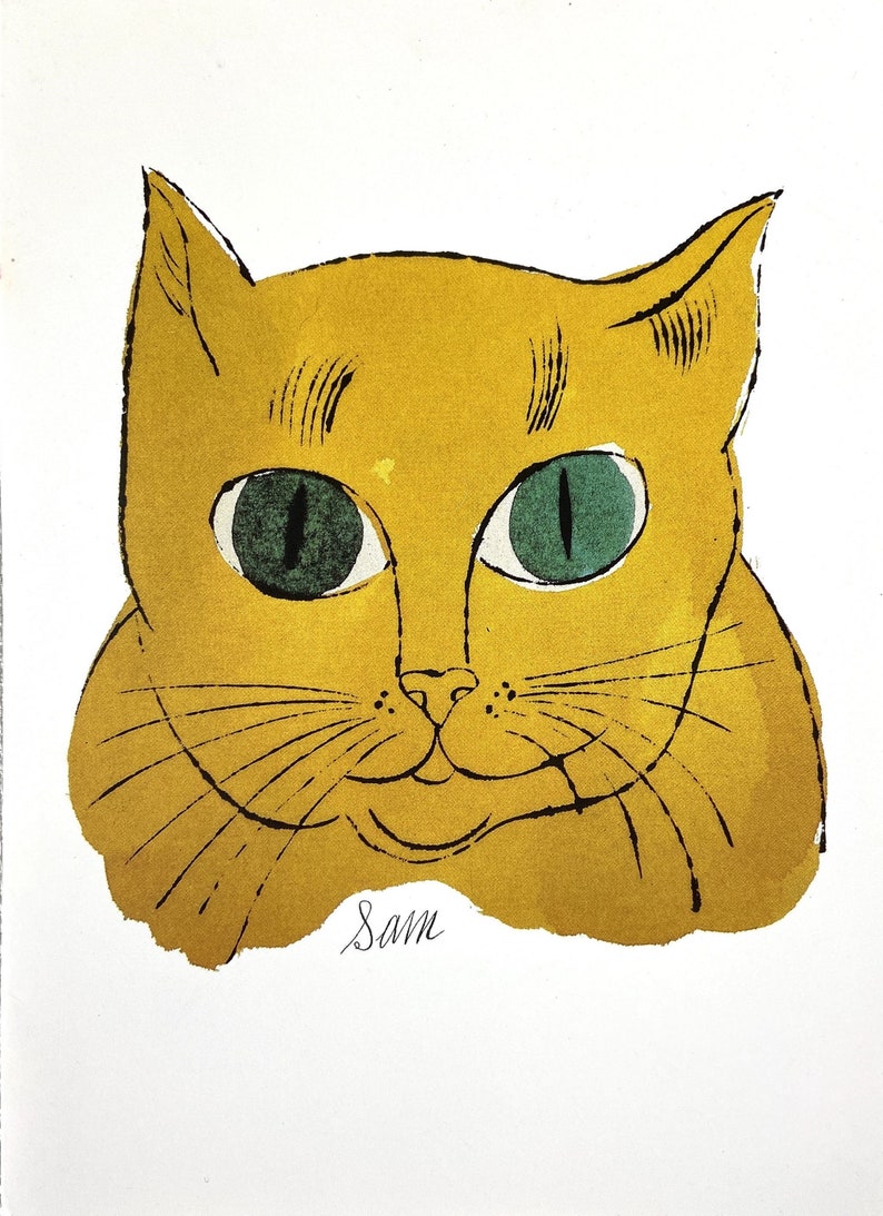 Andy Warhol 25 Cats Named Sam Poster, Print, Art, Canvas, Wall Art, All ...