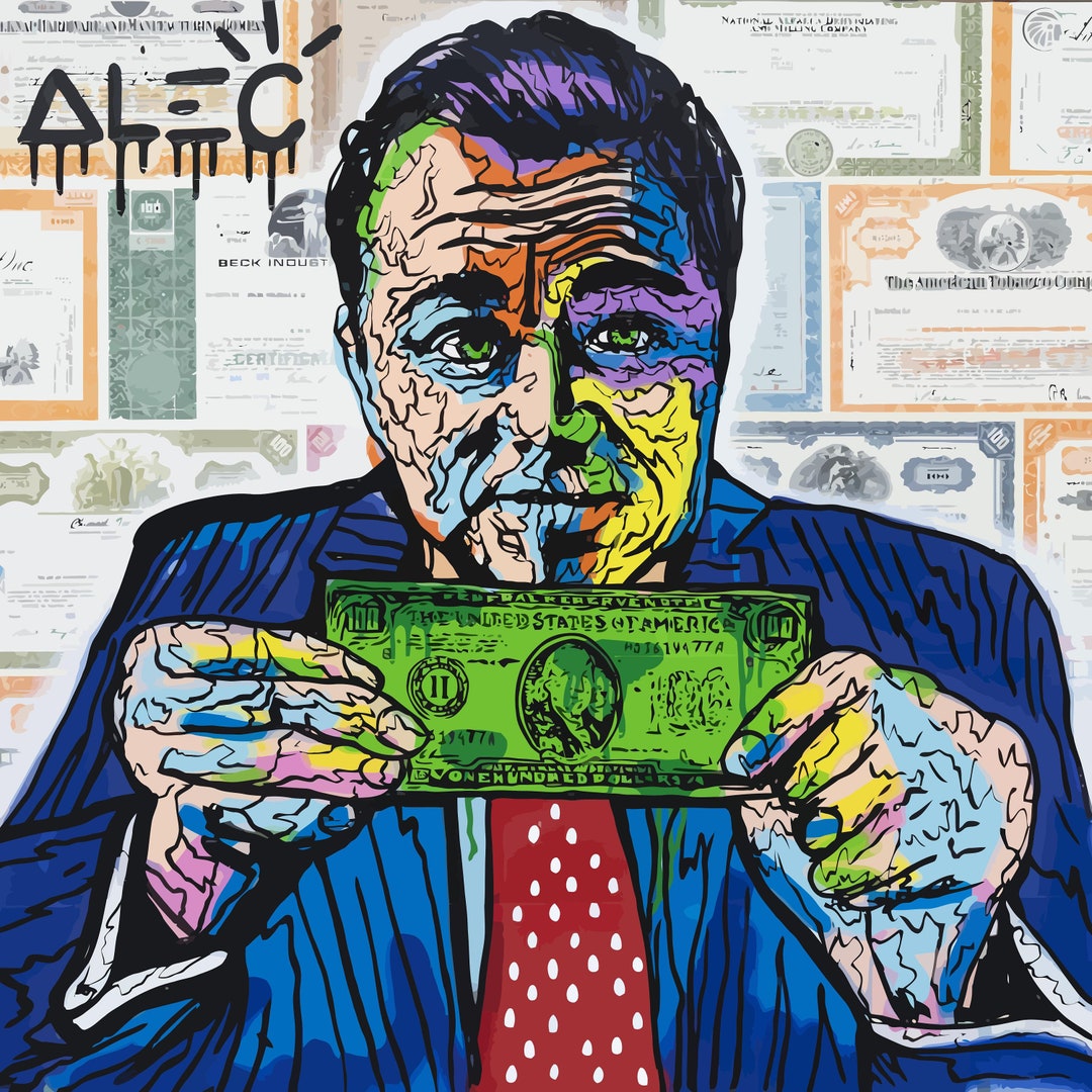 Wolf of Wall Street Alec Monopoly Graffiti Style Poster Print Artwork ...
