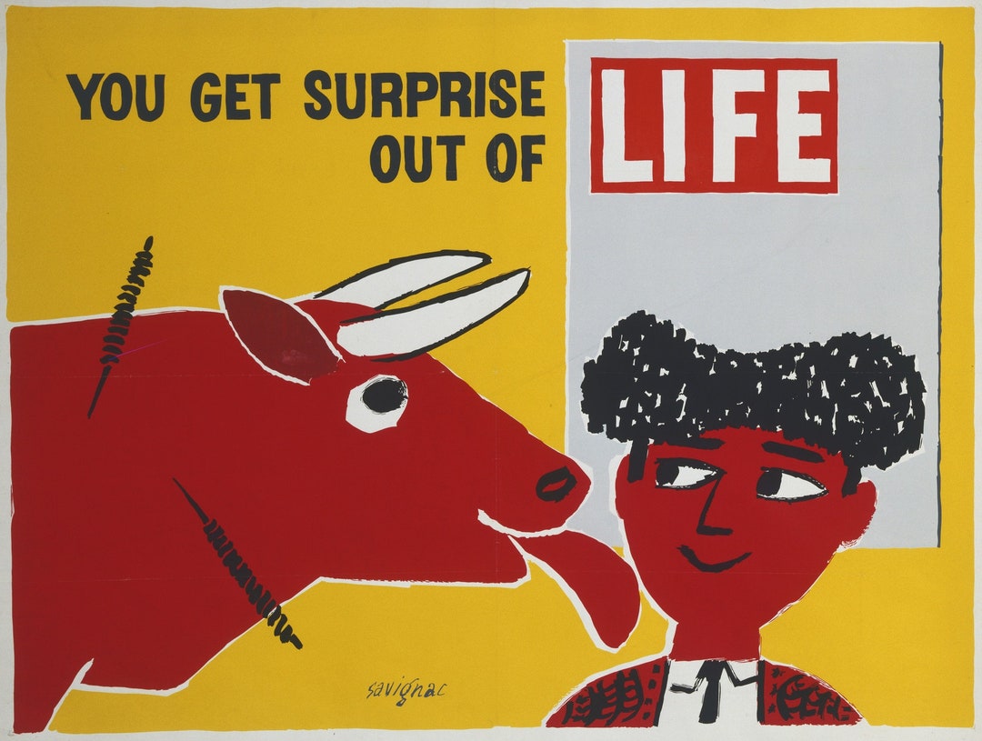 Raymond Savignac, LIFE Magazine, Vintage Advertising Poster, Print ...