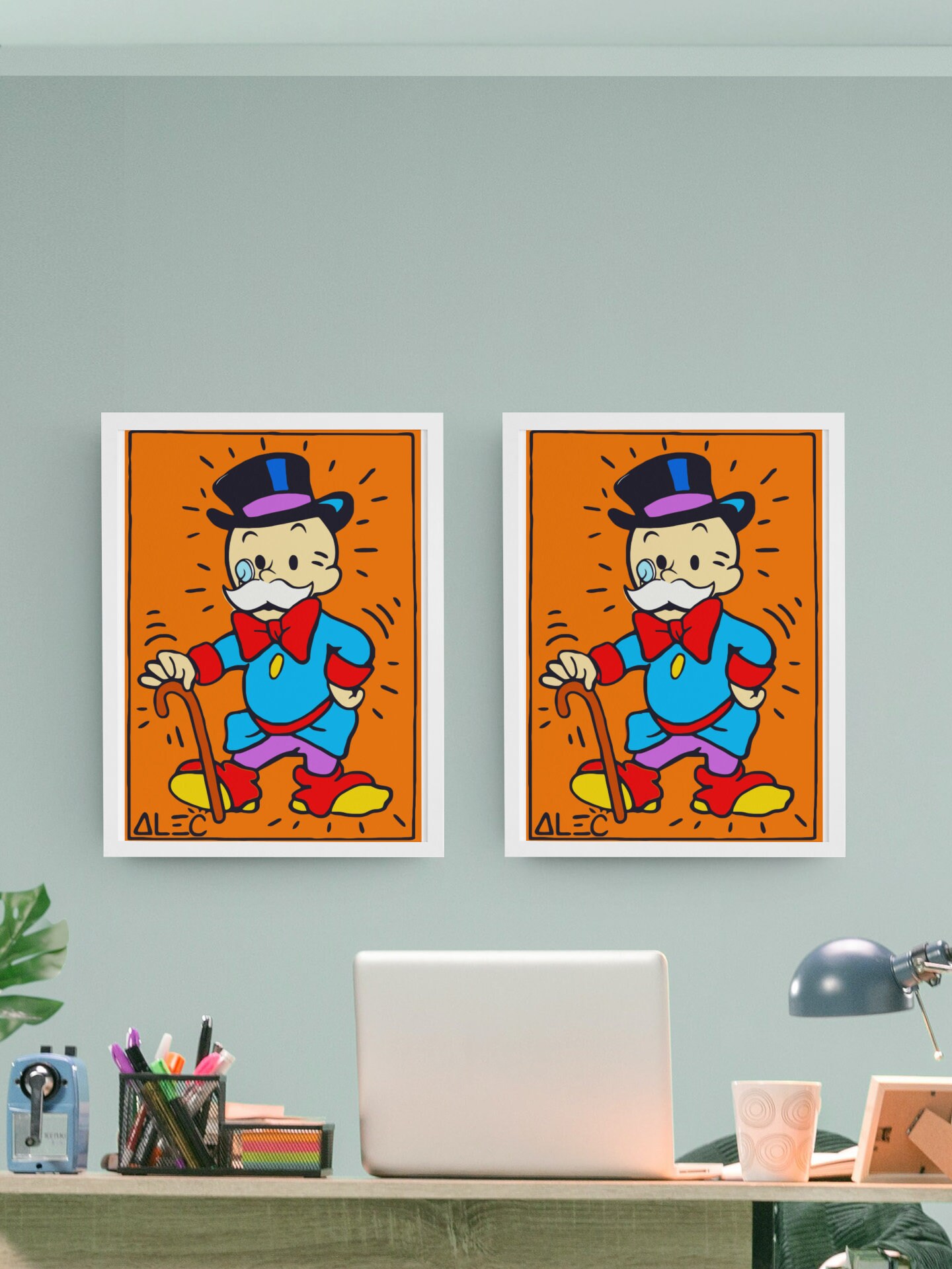 Monopoly Man X Scrooge Mcduck , Alec Monopoly Poster, Print, Canvas ...