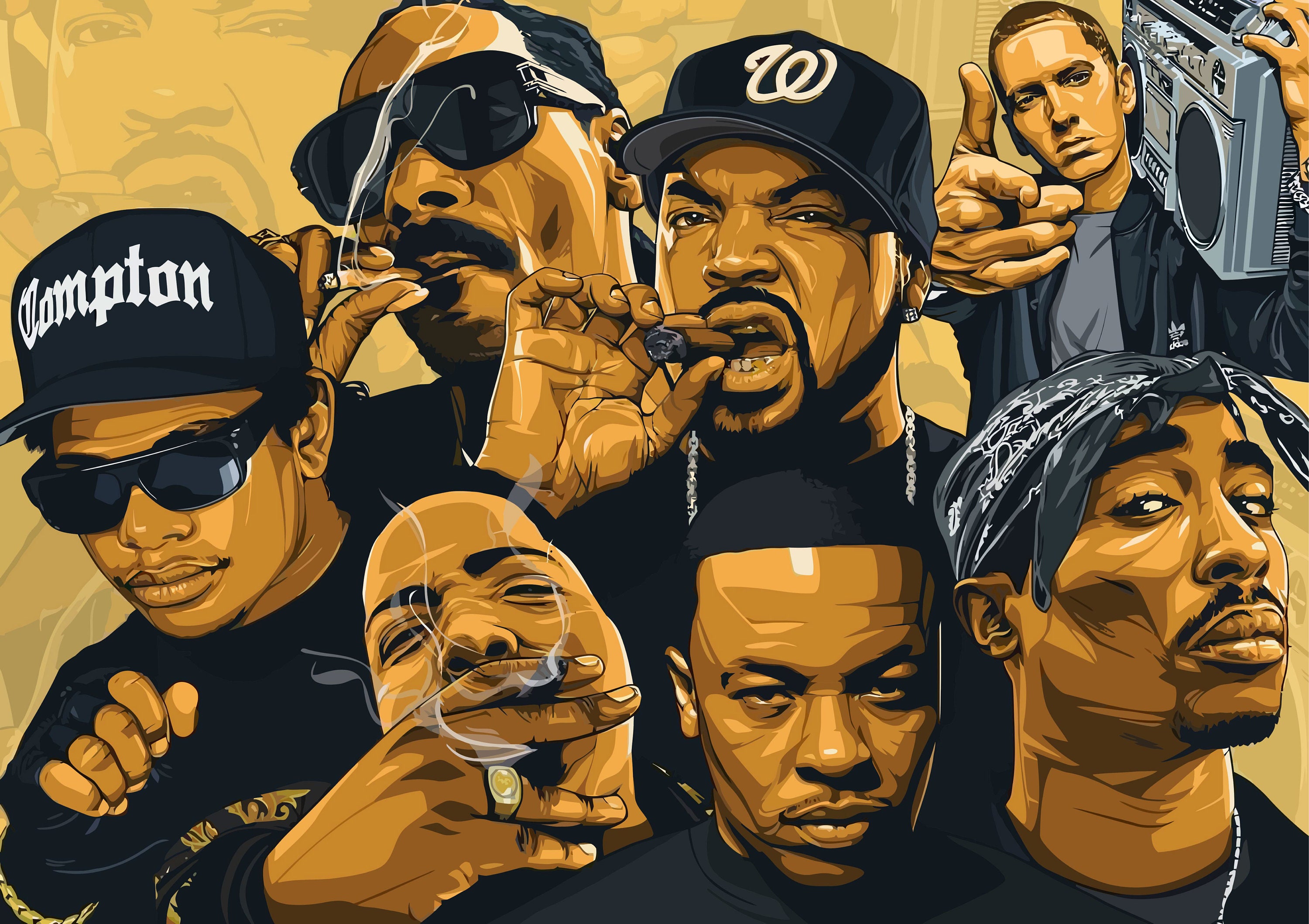 Rap Gods Eminem Snoop Biggie Smalls Easye Ice Cube Dre Jay Z - Etsy ...