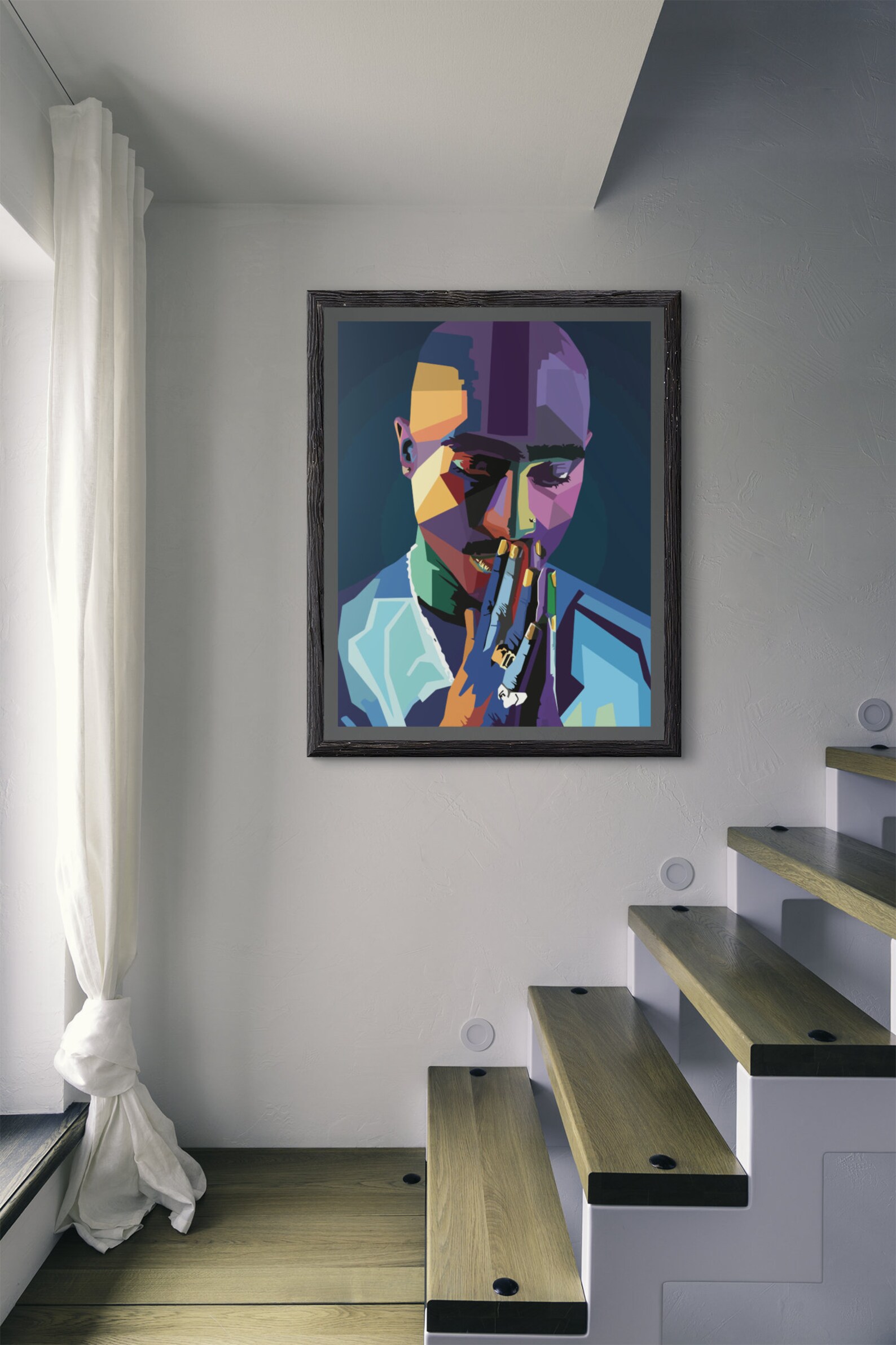 2PAC Tupac Shakur Praying Vector Art Poster Music Poster - Etsy